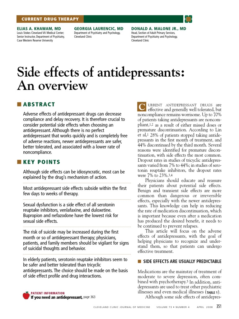 Content - 73 - 351 - Side Effects of Antidepressants An Overview | PDF ...