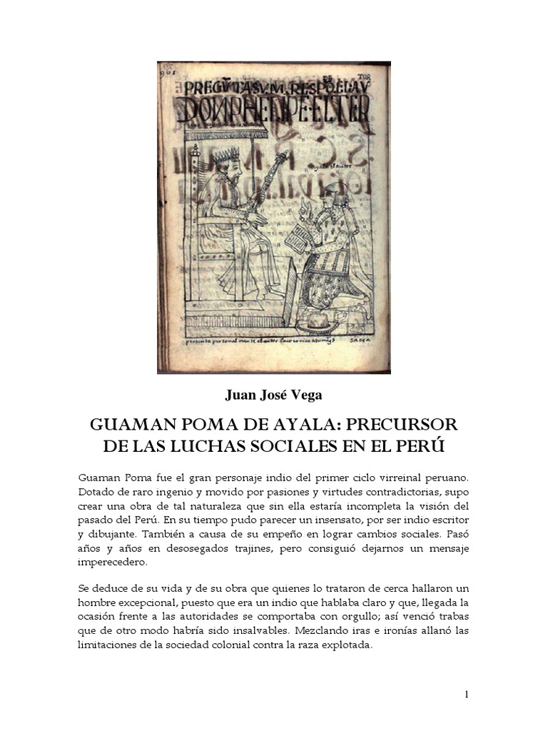 Juan José Vega - Guaman Poma, Precursor | PDF | Imperio Inca | Perú