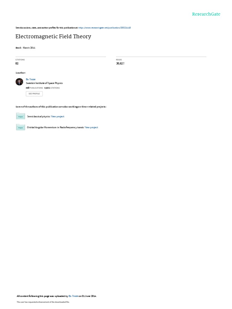 EMFT Book 1300612 PDF | PDF | Field (Physics) | Special Relativity