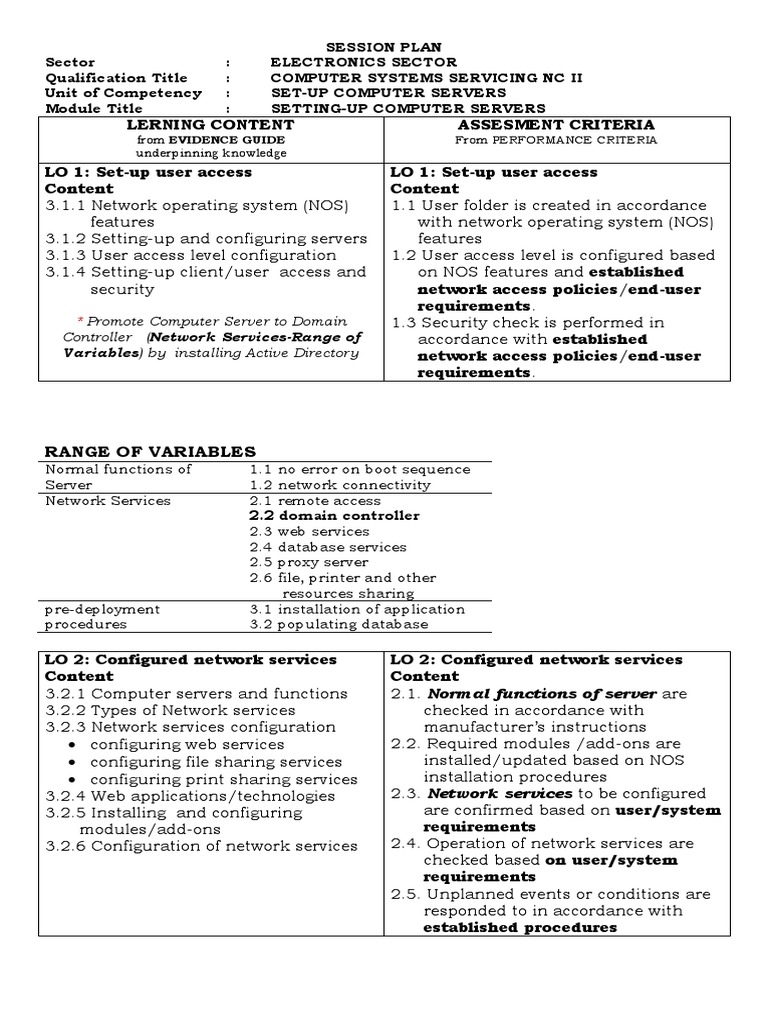 A Guide On How To Make A Session Plan | PDF | Server (Computing ...