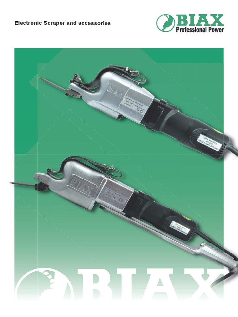 BIAx Universal Scrapers Overview | PDF | Scrap | Metals