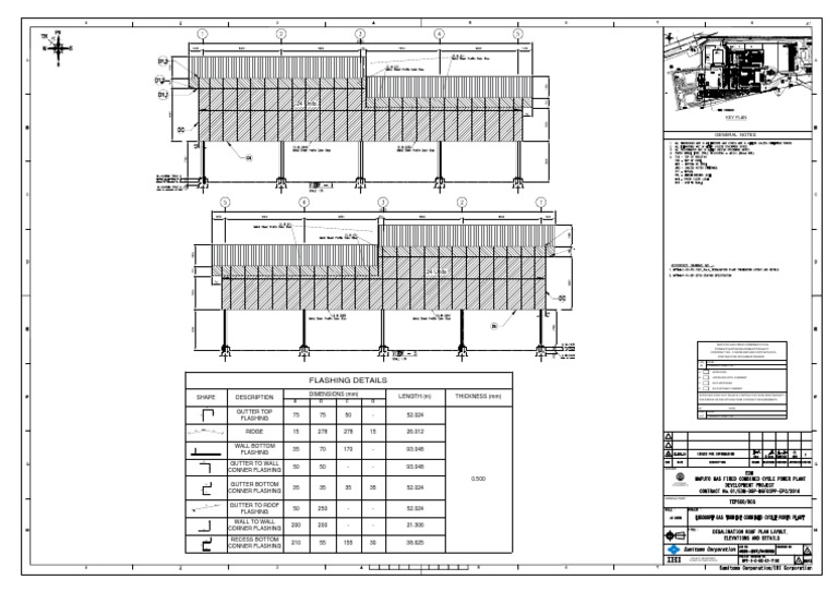 Roof and Wall Cladding Shop Drawing - Desalination Plant (Scale ...