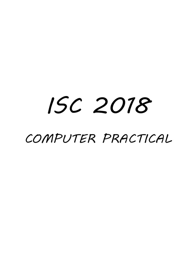 Viva Questions For Isc Pdf Method Computer Programming Class Computer Programming