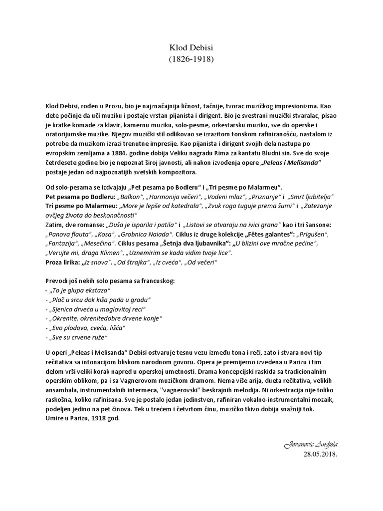 Klod Debisi | PDF