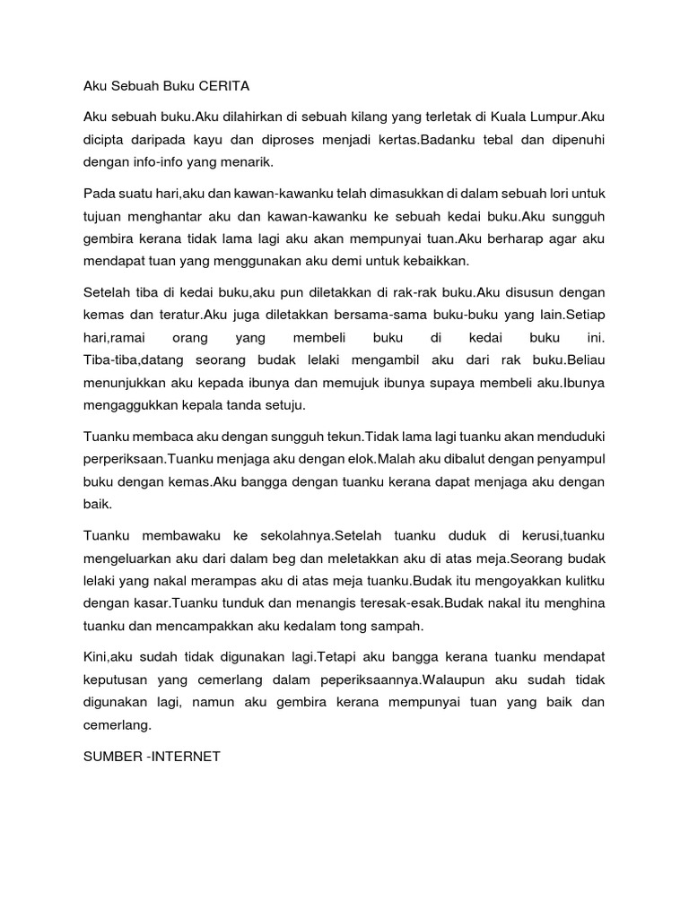 Aku Sebuah Buku Cerita Pdf