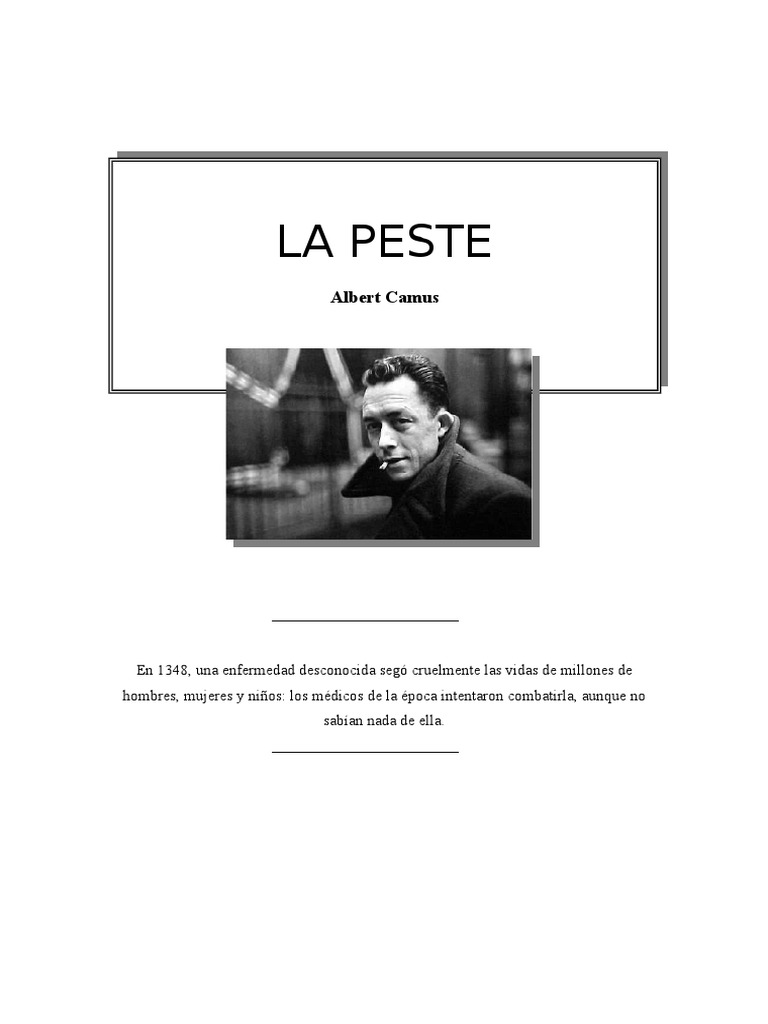 Critica Sobre "La Peste" de Albert Camus | PDF | Albert Camus | Epidemia y peste