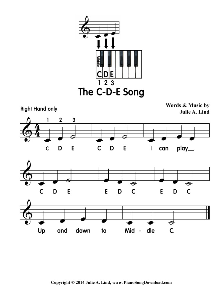 FFF FFF FFFF FFF FFF FFF FFFF FFF: The C-D-E Song | PDF