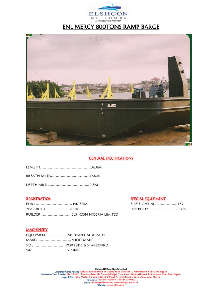 Barges Shallow Water | PDF | Nigeria | Water Transport