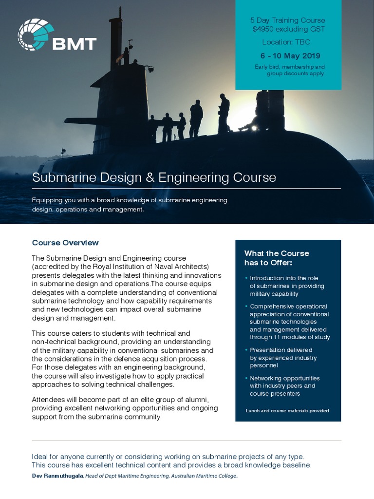 5 Day Submarine Design Course $4950 | PDF | Submarines | Sonar
