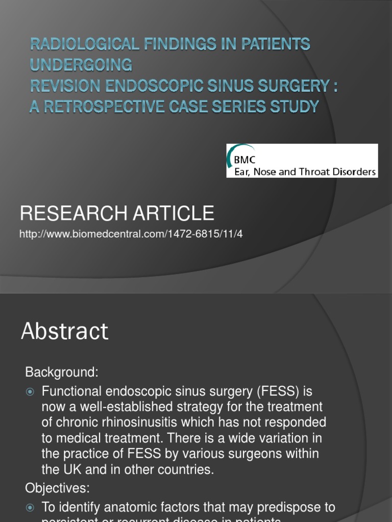 Fess | PDF | Surgery | Human Head And Neck