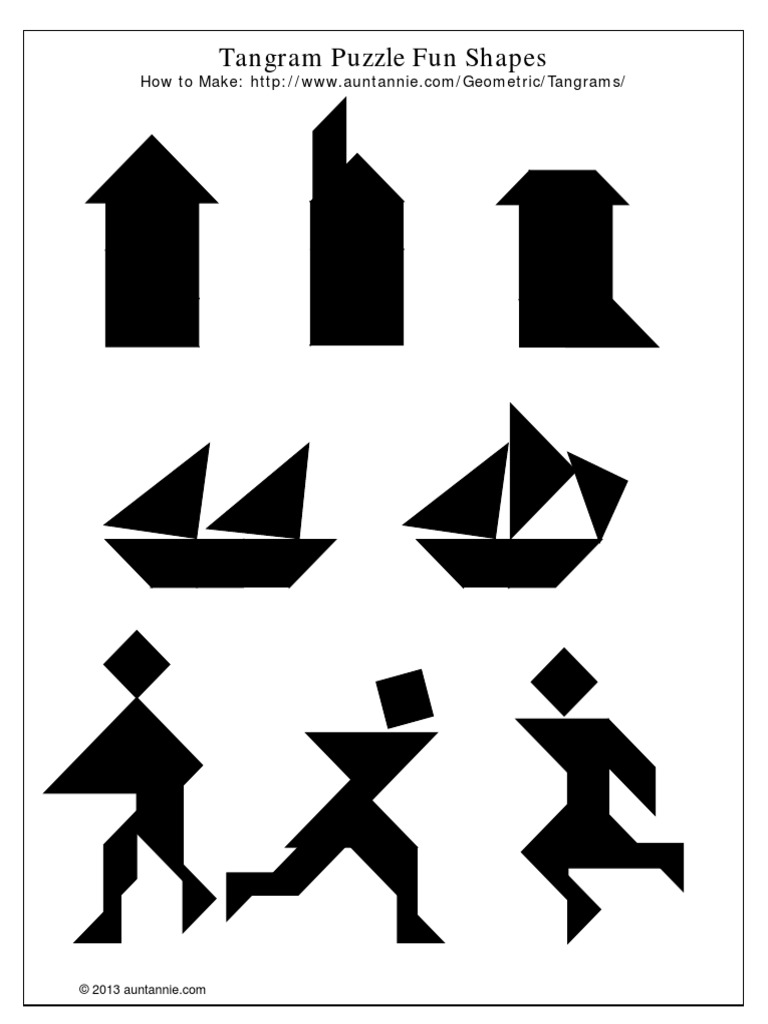 Tangram Puzzle Shape Guide | PDF