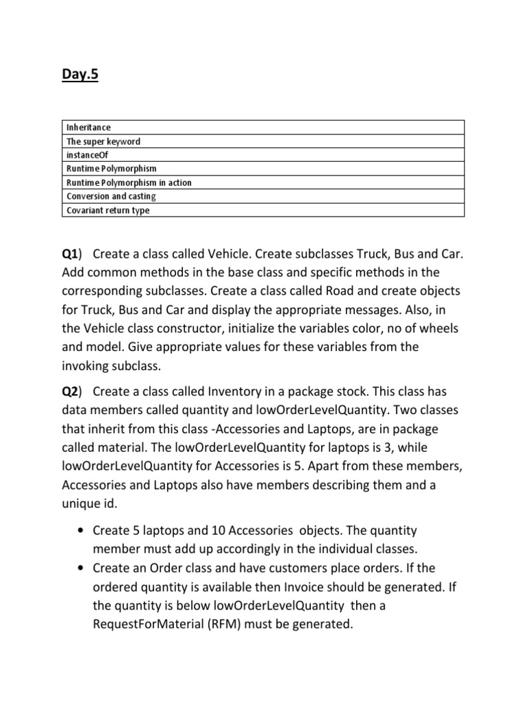 Day 5 Pdf Class Computer Programming Method Computer Programming