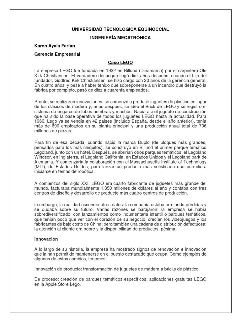 Caso Lego | PDF