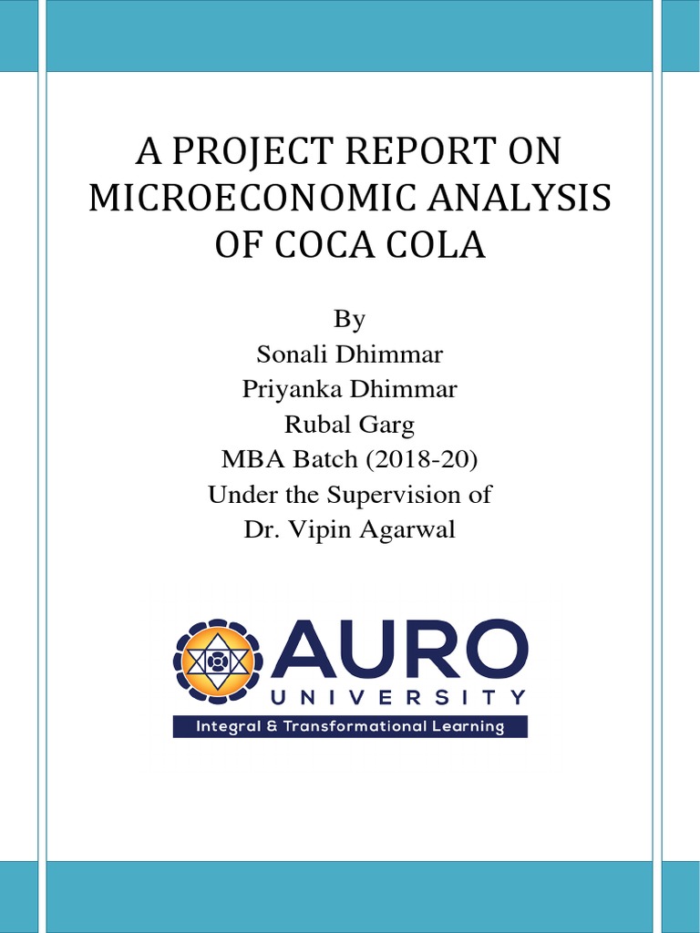 A Project Report On Microeconomic Analysis of Coca Cola | PDF | Demand ...