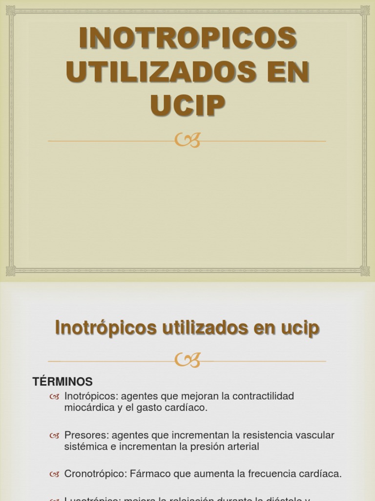 Inotropicos UCI | PDF | Norepinefrina | Sistema cardiovascular