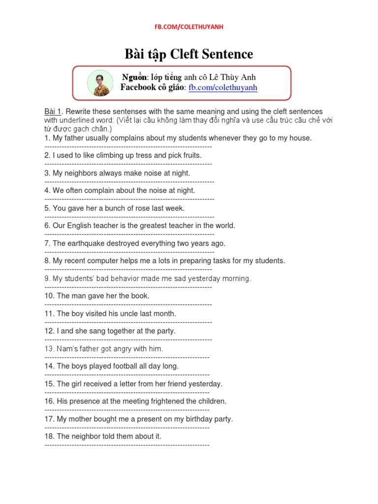 Cleft Sentences | PDF