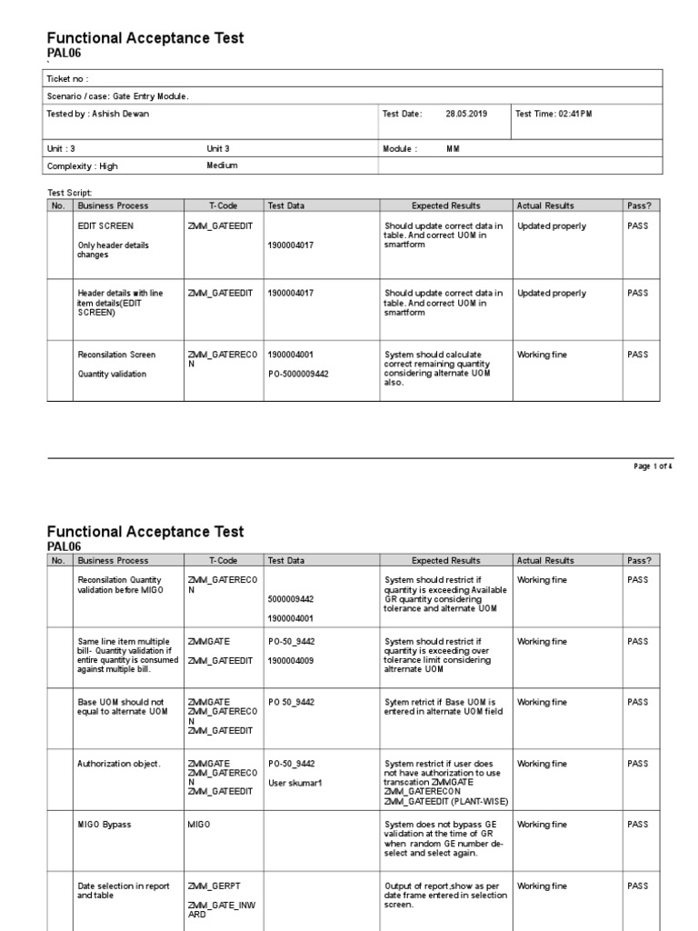 Functional Acceptance Test | Download Free PDF | Computer Engineering ...
