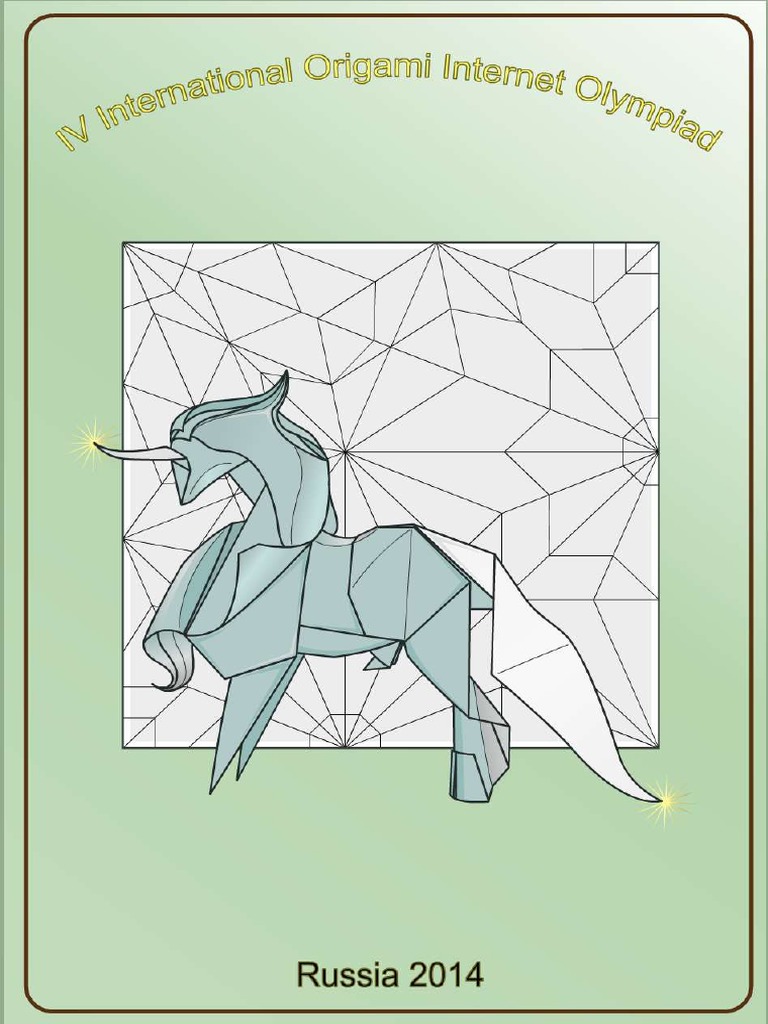 IV International Origami Internet Olympiad 2014 PDF | PDF