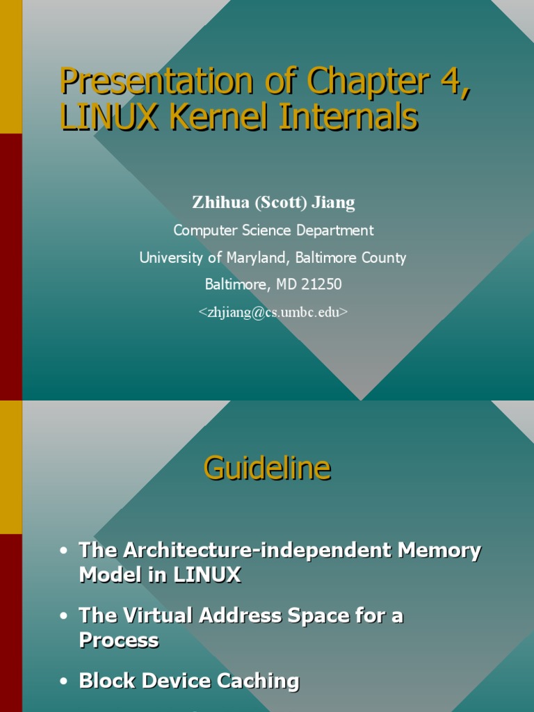 Presentation of Chapter 4, LINUX Kernel Internals | PDF | Cache (Computing) | Computer Data Storage