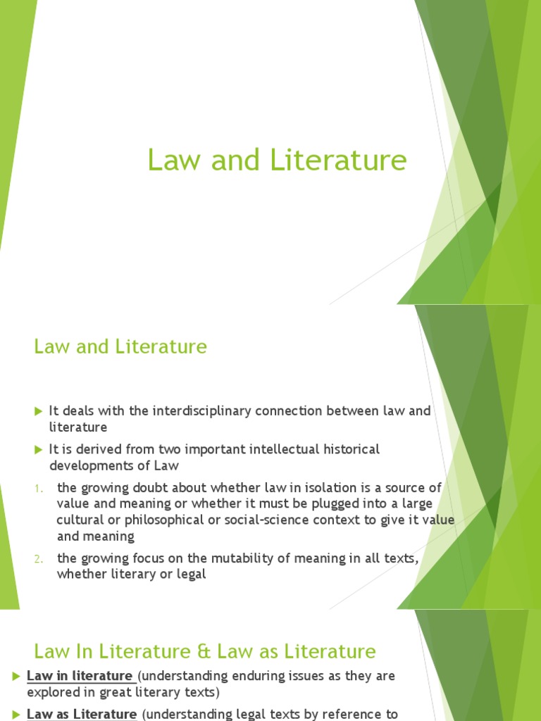 Exploring Law and Literature Connections | PDF