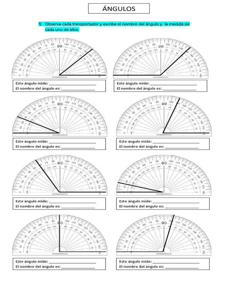 Nombre y Medidas de Ángulos 4to | PDF | Science | Ciencia aplicada