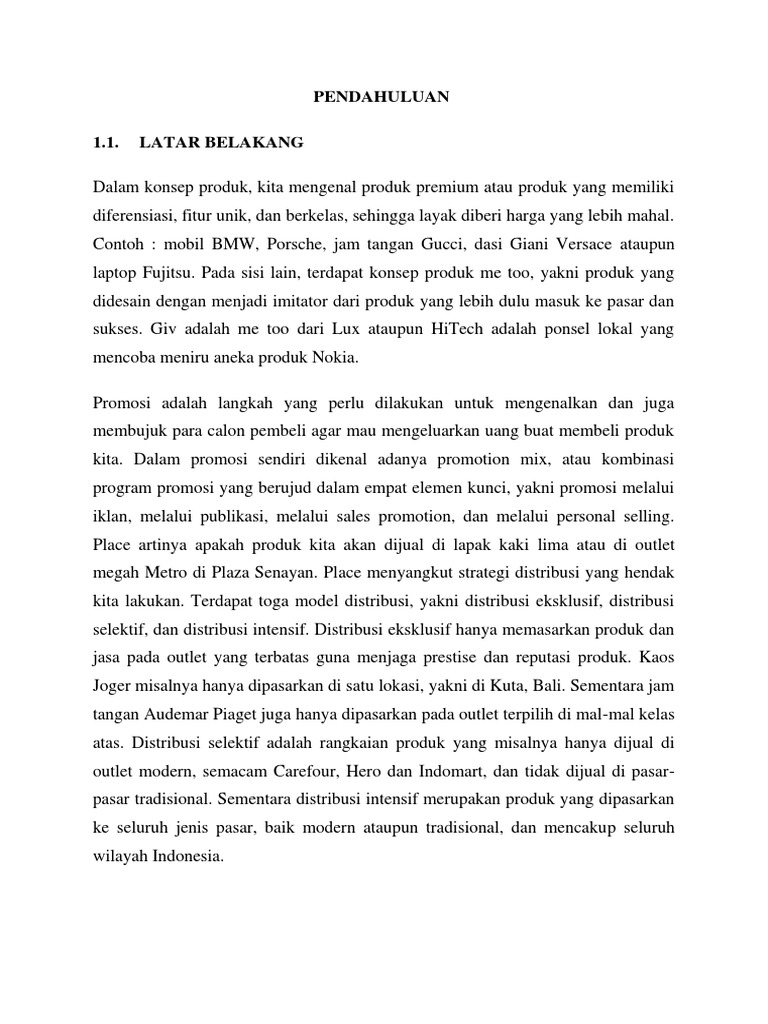Bauran Produk | PDF