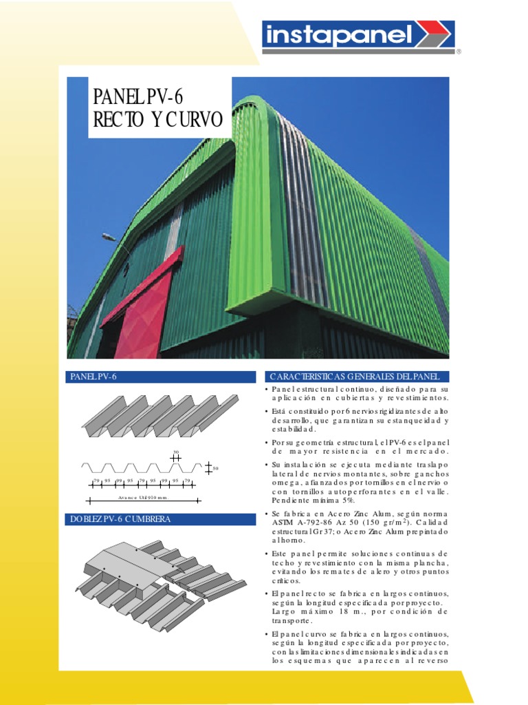 Panel PV6 From Instapanel PDF | PDF | Materiales | Ingeniería de ...