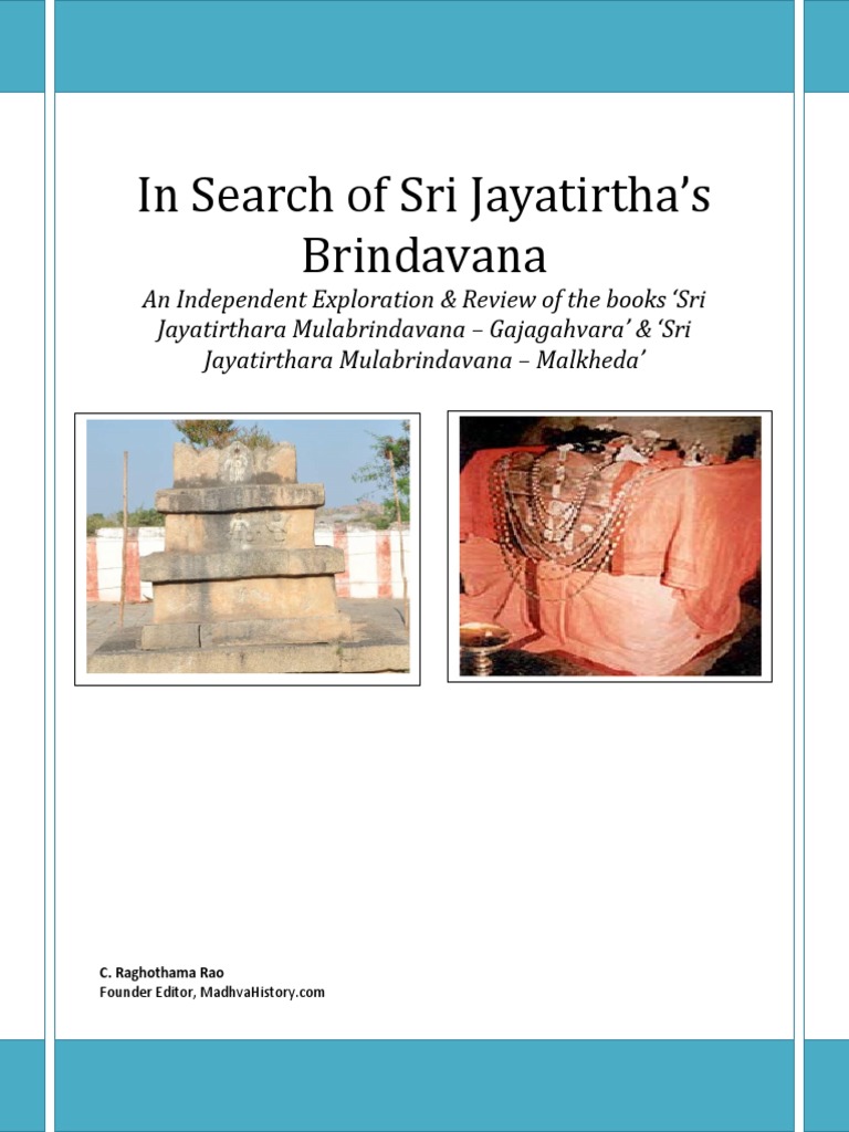 In Search of Sri Jayatirtha Brindavana | Download Free PDF ...