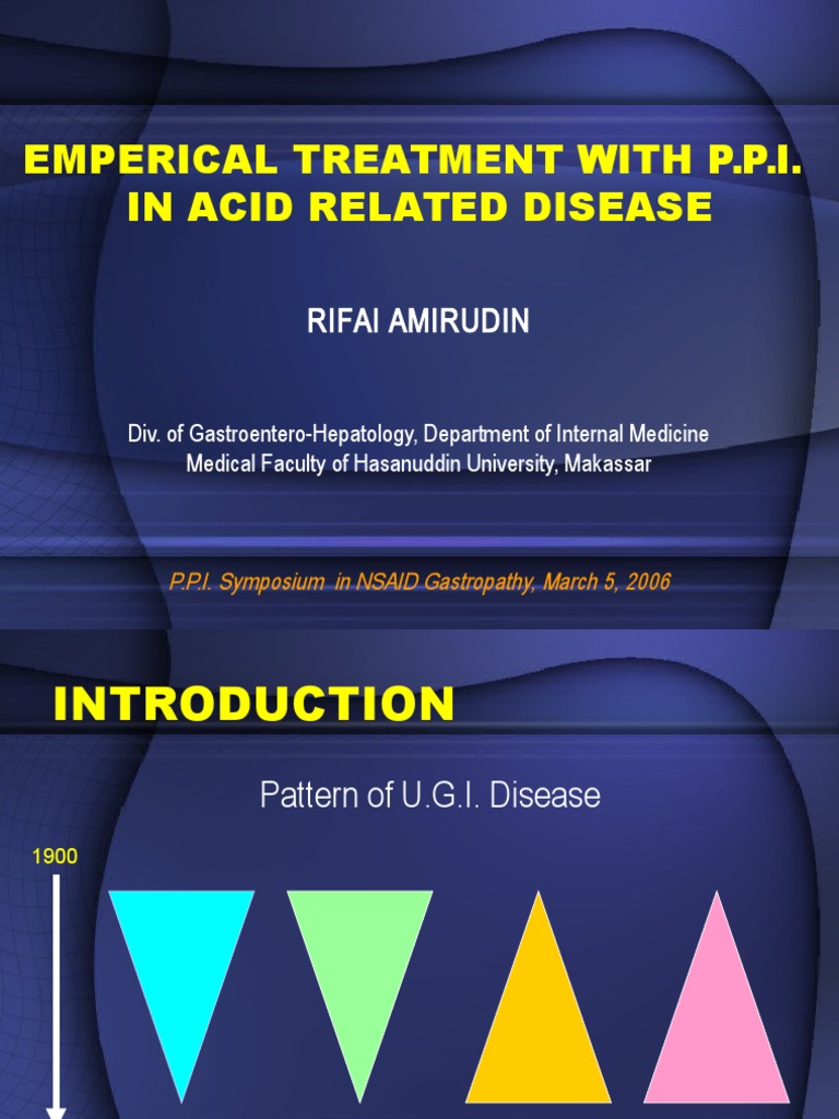 Empirical Treatment With PPI in Acid Related Disease | PDF ...