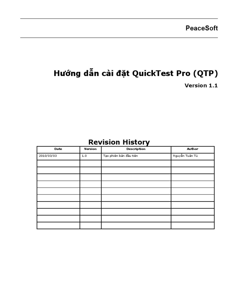 Huong Dan Cai Dat QuickTest Pro | PDF