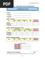 Debate Scoring Sheet Template | PDF | Teaching Methods & Materials ...
