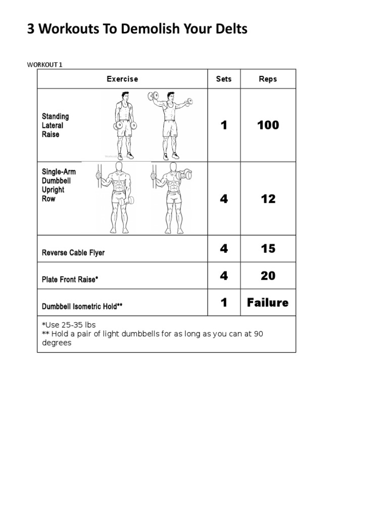 3 Workouts To Demolish Your Delts | PDF