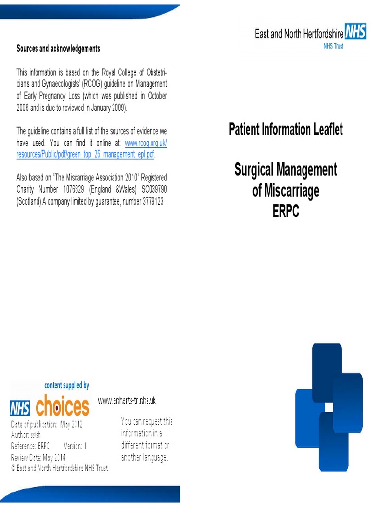 ERPC Leaflet | PDF | Miscarriage | Public Health