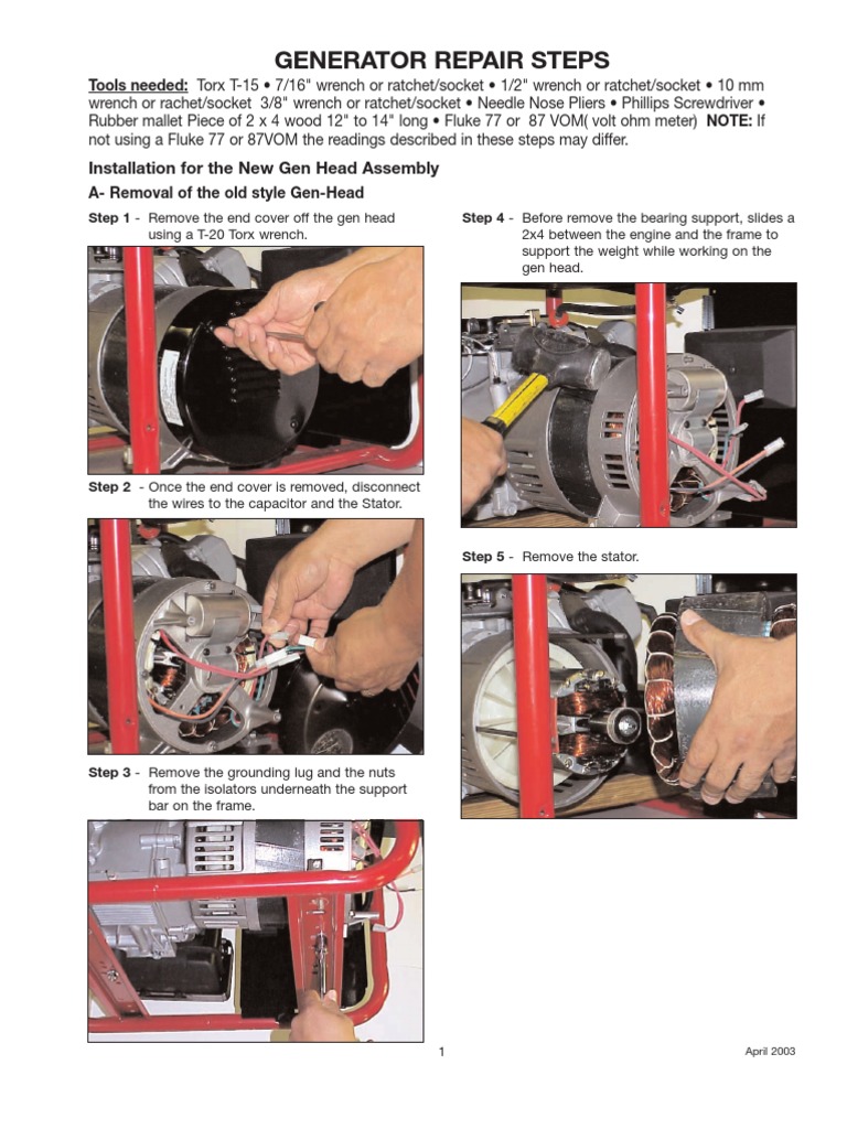 Generator Repair and Rebuilding Guide | PDF | Electric Generator | Nut ...