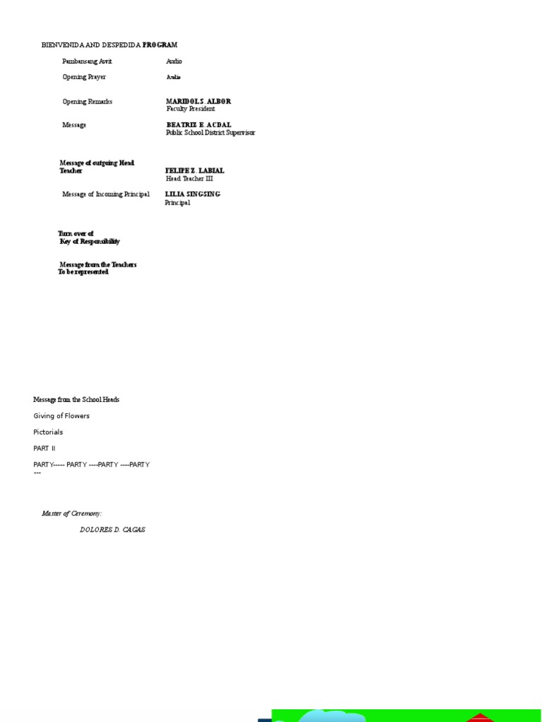 1st General Pta Assembly Program | PDF | Behavior Modification | Learning