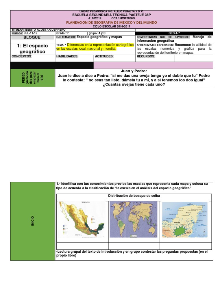 Escalas Geográficas en México y el Mundo | PDF | Mapa | Geografía