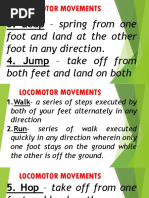 Axial vs Locomotor Dance Movements | PDF | Performing Arts | Dances