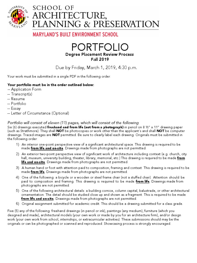 Portfolio Requirements | PDF | Drawing | Art Media