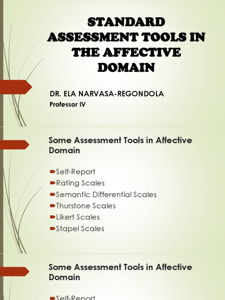 Affective Assessment Tools | PDF | Likert Scale | Affect (Psychology)
