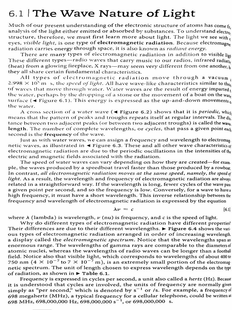 6.1 LThe Wave Nature of Light | PDF | Electromagnetic Radiation | Photon