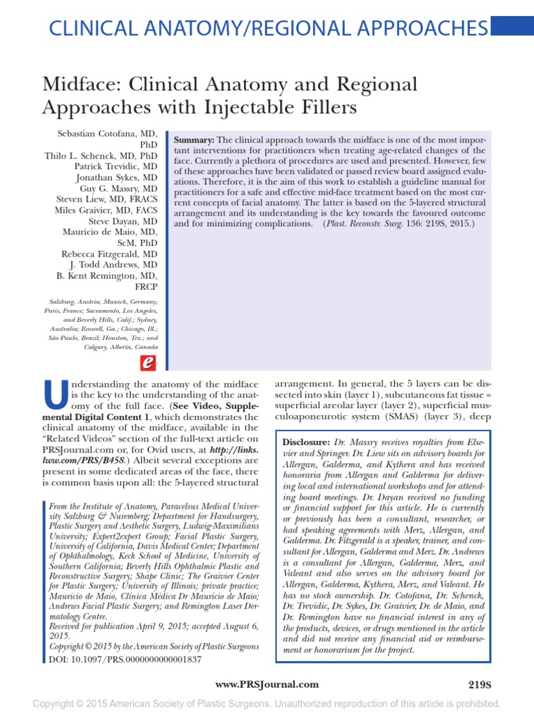 Injectable Fillers | PDF | Human Anatomy | Primate Anatomy