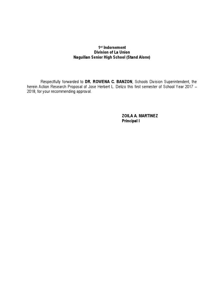 Endorsement Action Research | PDF | Research Design | Communication
