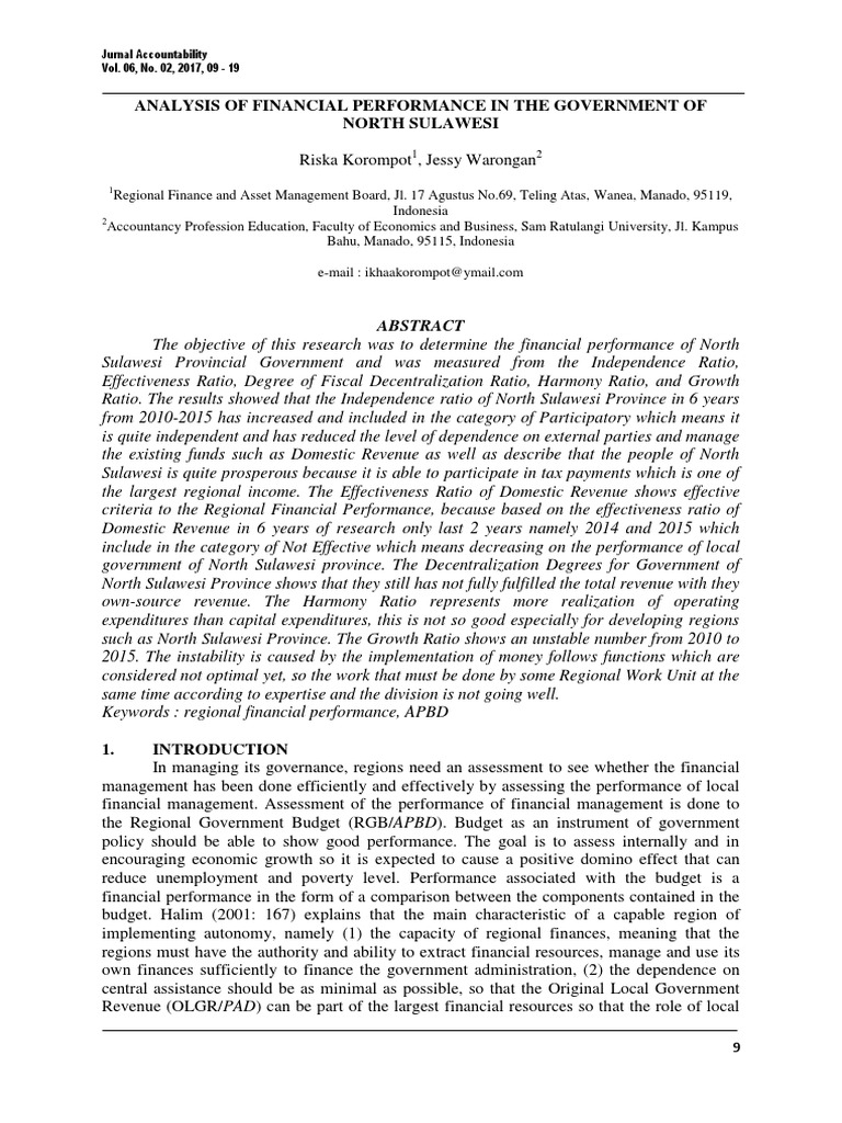 Analysis of Financial Performance in The E0d73393 | PDF | Data | Taxes