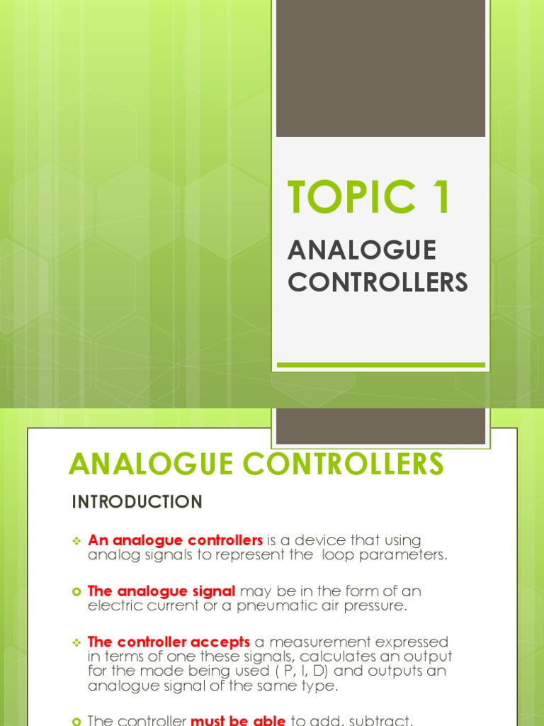 1 1 Analogue Controllers | PDF | Operational Amplifier | Amplifier
