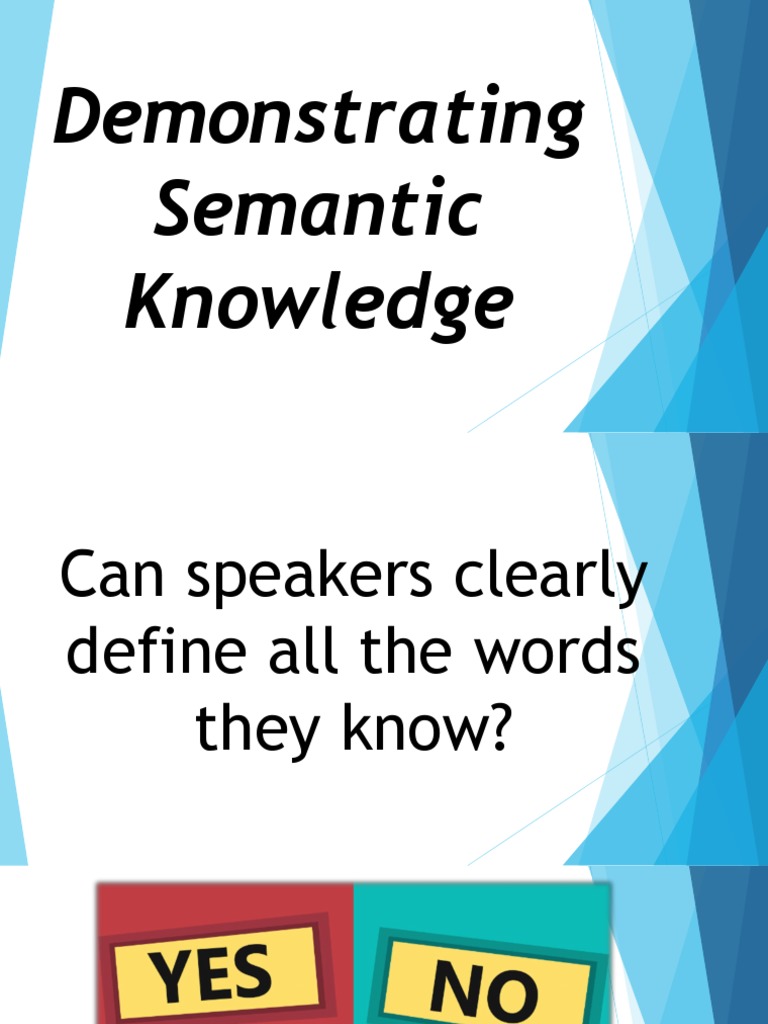 Understanding Semantic Knowledge | PDF | Human Communication | Cognition