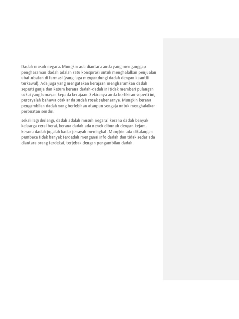 Dadah Musuh Negara 2019 | PDF