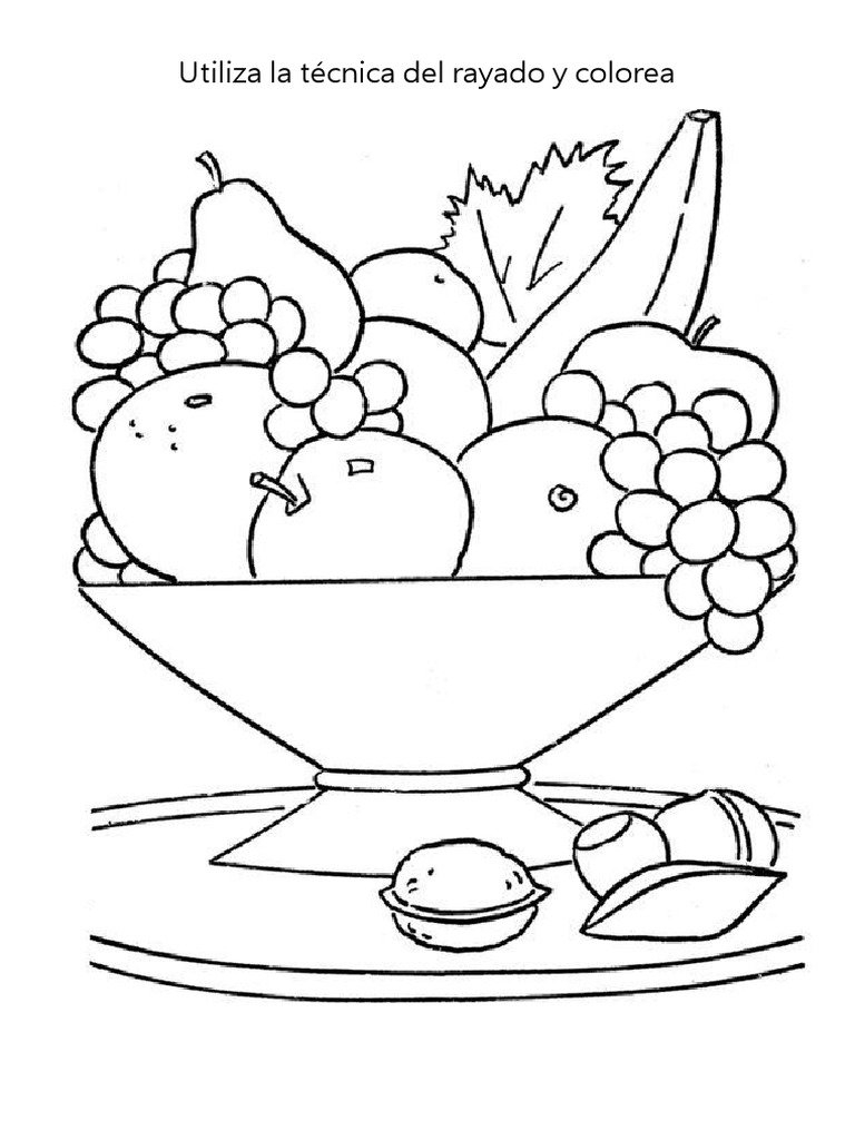 Utiliza La Técnica Del Rayado y Colorea | PDF