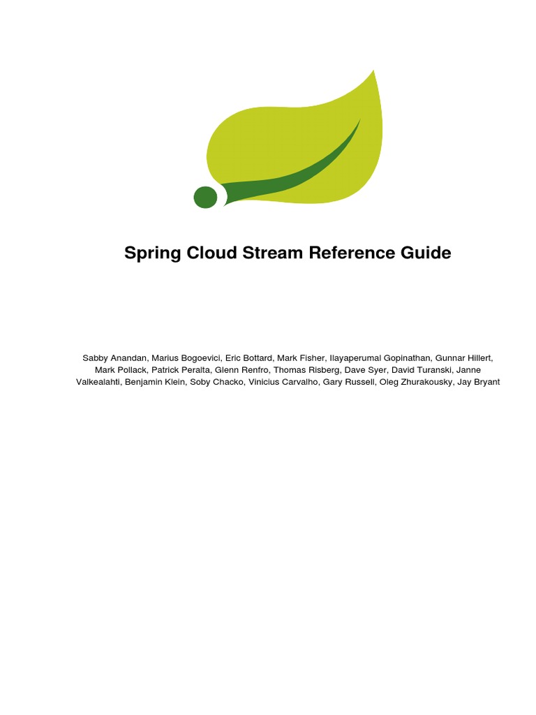 Spring Cloud Stream Reference | Download Free PDF | Cloud Computing ...