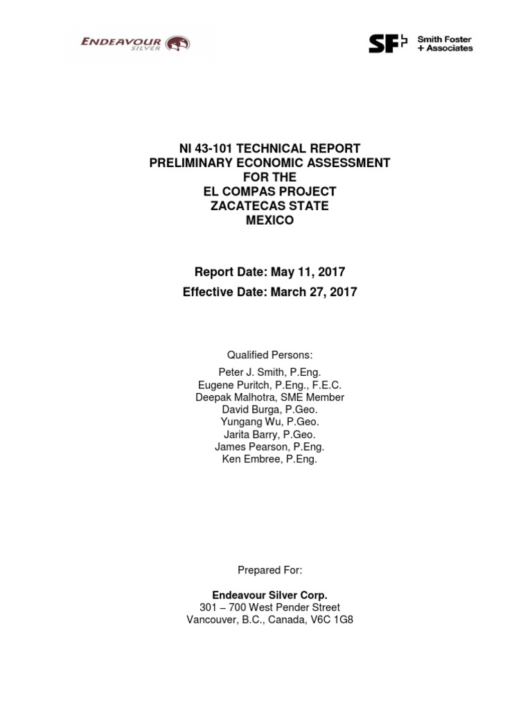 El Compas Mar2017 TechReport PDF | PDF | Minerals | Economic Geology