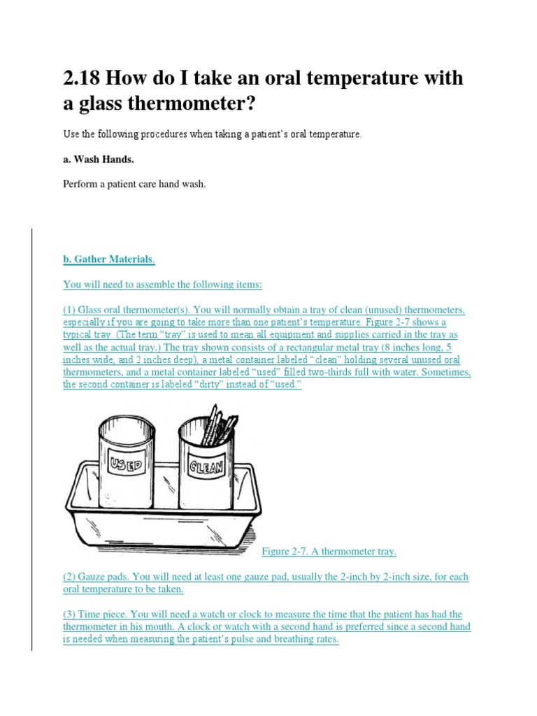How To Take A Temperature | PDF | Rectum | Thermometer